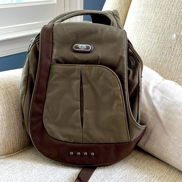 Tumi | Bags | Tumi Backpack Khaki With All Working Zippers Padded ...